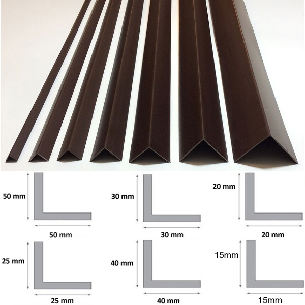Buy High Quality Brown Plastic PVC Corner 90 Degree Angle Trim 1m Long