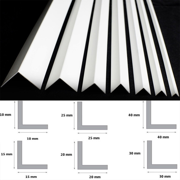 Wall Corner Protector / White Plastic Pvc Corner 90 Degree Angle Trim ...