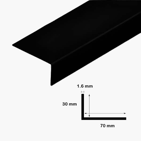 Buy Top Quality Unequal Plastic PVC Corner 90 Degree Angle Trim Black 2 ...